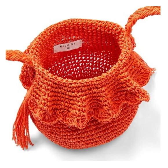 RHODE | Bags | Nwt Rhode X Target Crochet Bucket Bag Dark Orange Boho ...